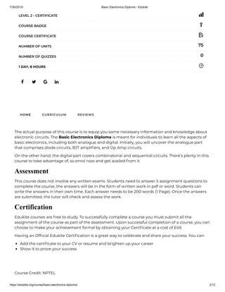Basic electronics diploma - edukite | PDF