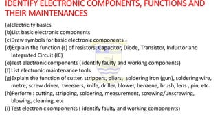 Basic electronics for technicians | PPTX