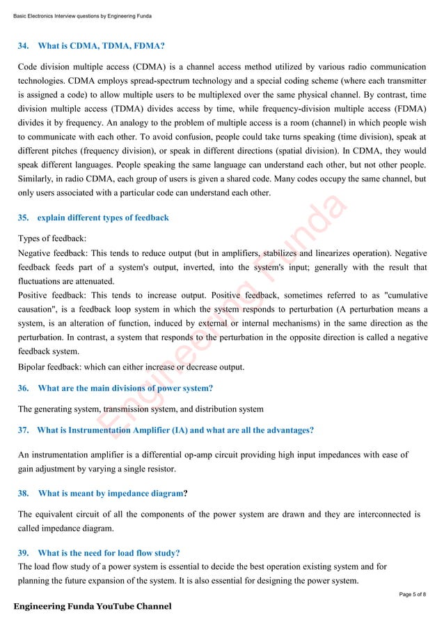 Basic Electronics Interview Questions.pdf | Digital Audio | Computer ...
