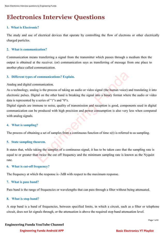 Basic Electronics Interview Questions pdf basic-electronics-interview-questions-pdf