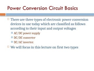BasicElectronics_lec2Power electronics: power supply.ppsx