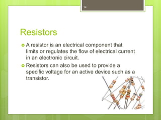 Basic electronics, lecture 1 | PPTX