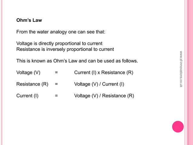 Basic Electronics - Ohm's Law | PPTX | Consumer Electronics | Technology & Computing