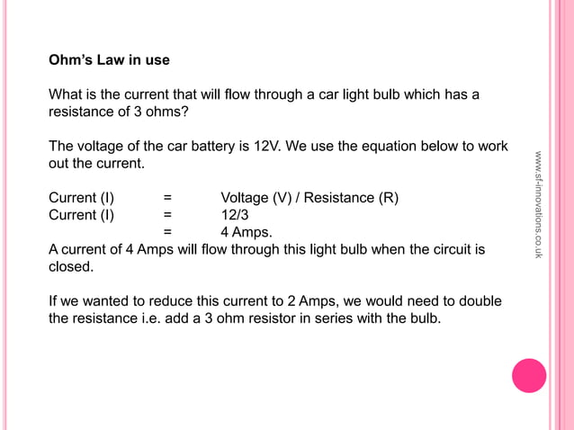 Basic Electronics - Ohm's Law | PPTX | Consumer Electronics | Technology & Computing