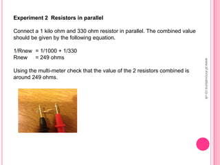 Basic Electronics - Resistors | PPTX