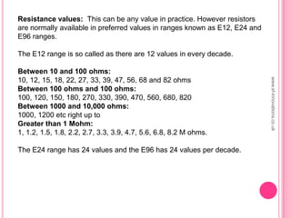 Basic Electronics - Resistors | PPT