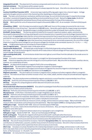 Basic electronics terms and definitions | DOCX