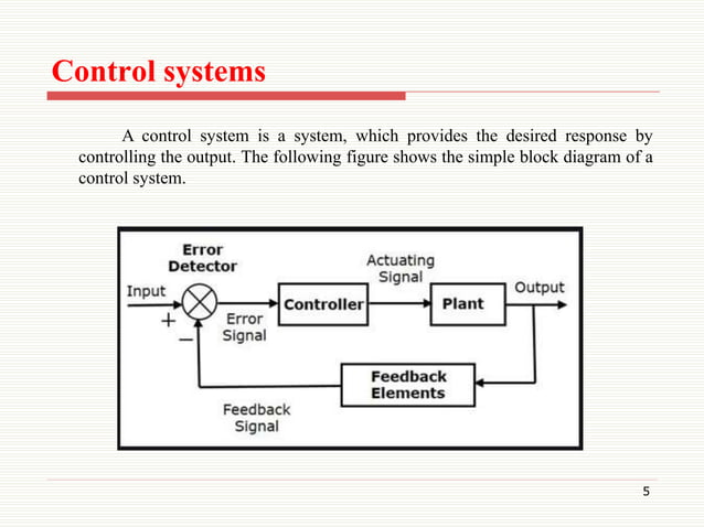 Basic elements in control systems | PPT
