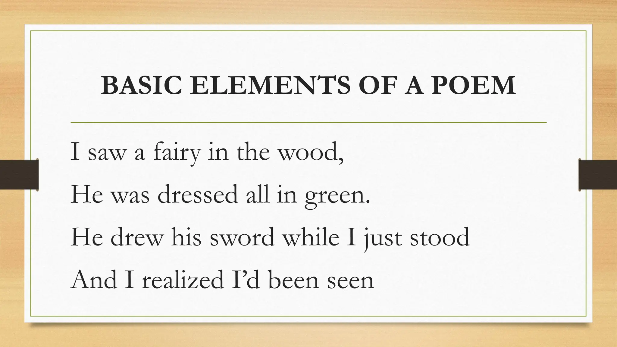 Basic Elements of a Poem for Grade 7 JHS | PPTX