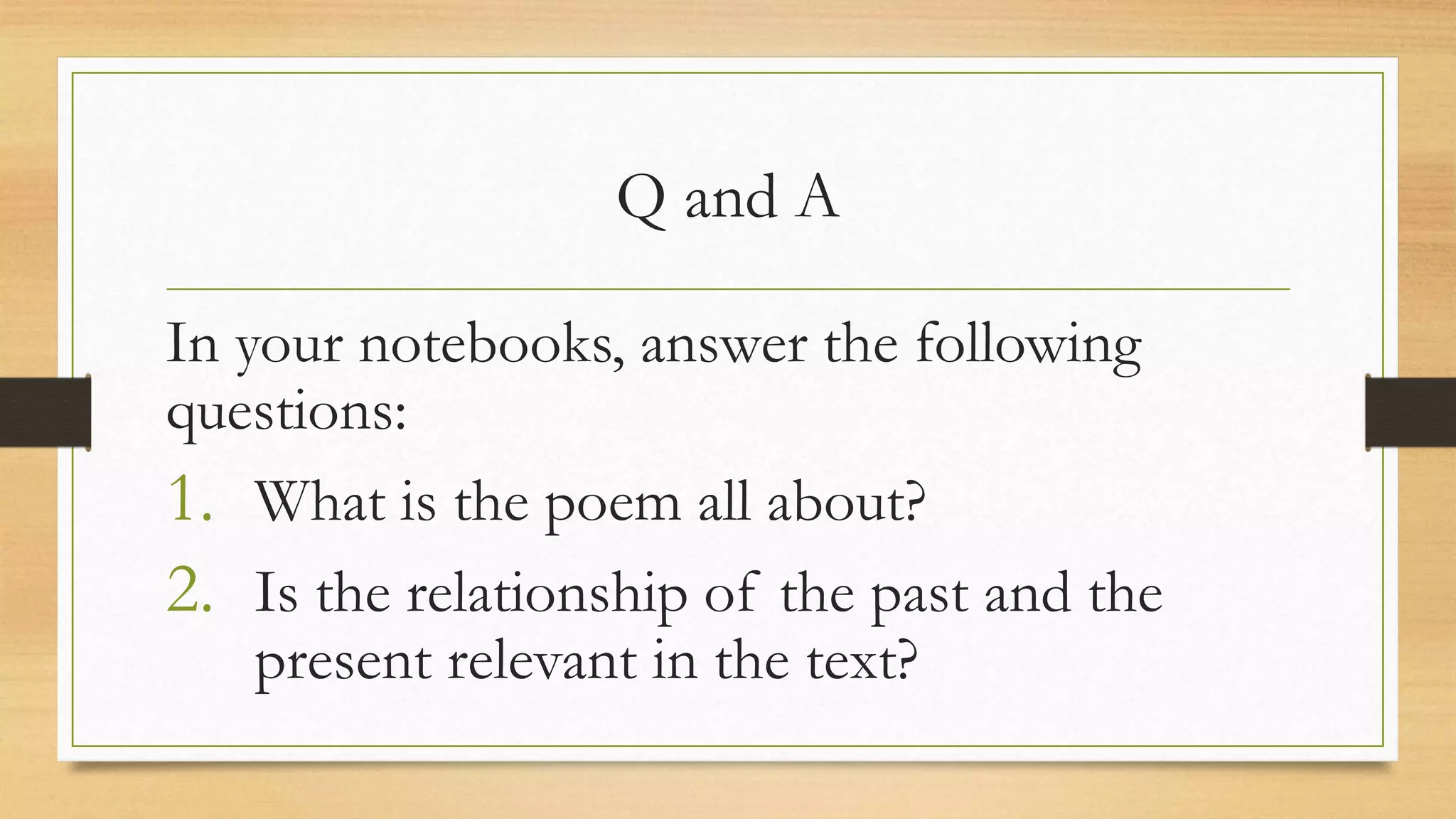 Grade 7 Lesson Basic elements of a poem | PPTX