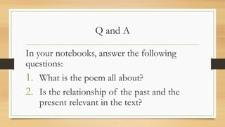Grade 7 Lesson Basic elements of a poem | PPTX
