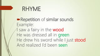 Basic elements of a poem | PPTX