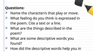 Basic Elements of a Poem Grade 7 Lesson.pptx