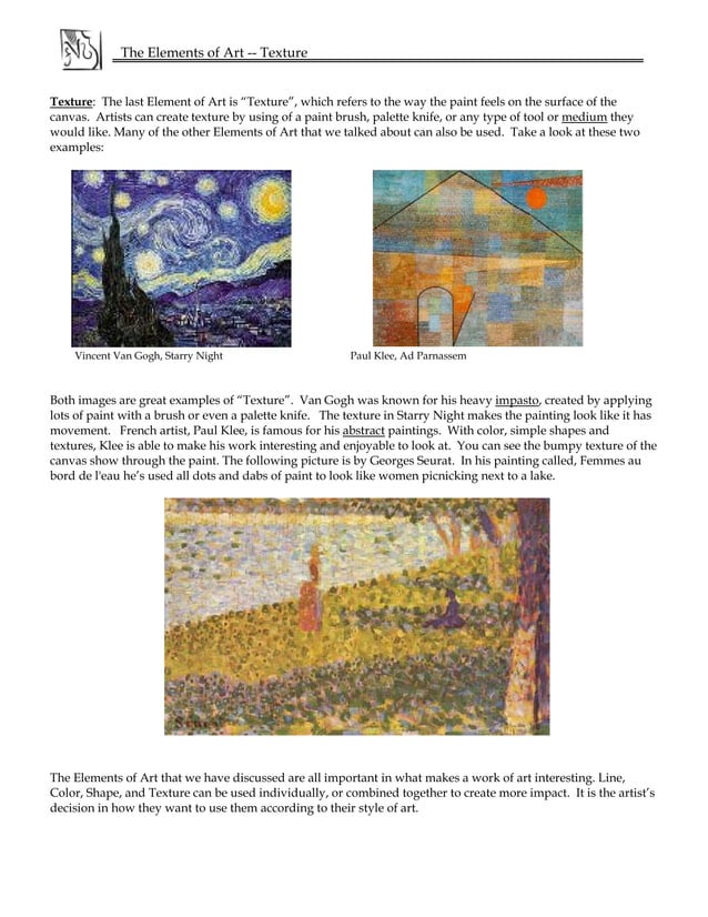 Basic elements of arts | PDF