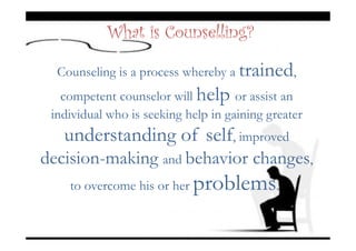 Basic elements of Counselling | PDF