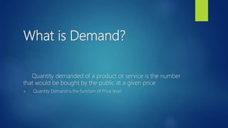 Basic elements of demand and supply | PPSX