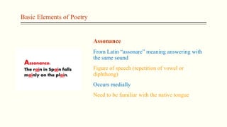 Basic elements of poetry | PPTX