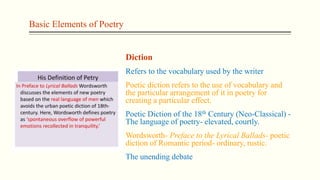 Basic elements of poetry | PPTX