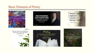 Basic elements of poetry | PPTX