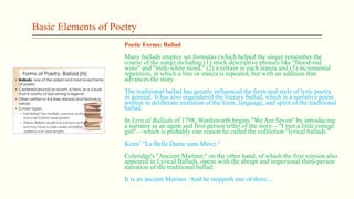 Basic elements of poetry | PPTX