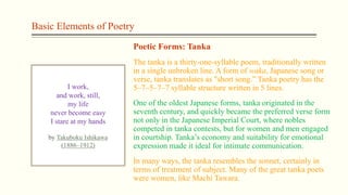 Basic elements of poetry | PPTX
