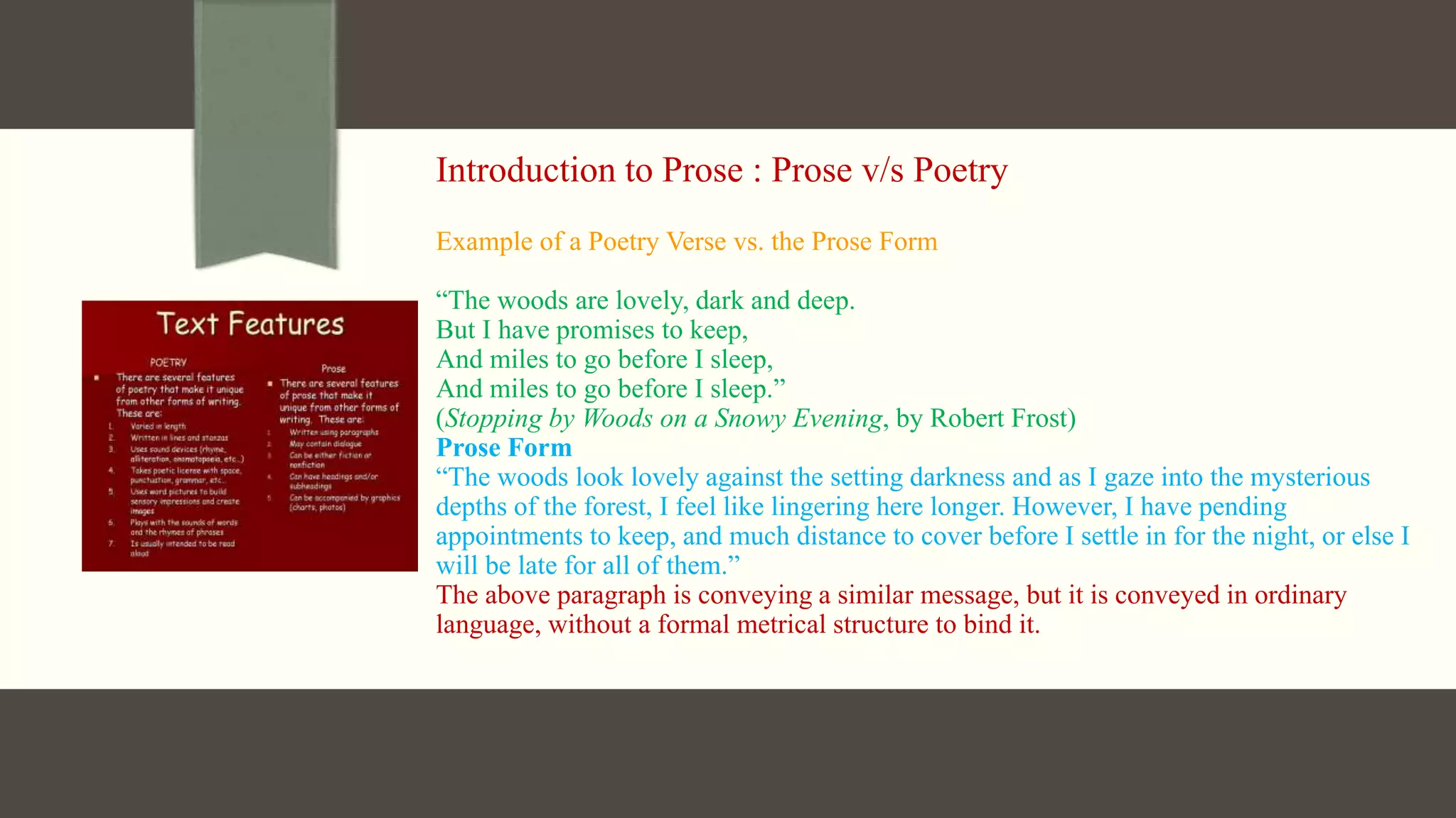 Basic Elements of Prose | PPTX