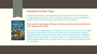 Basic Elements of Prose | PPTX