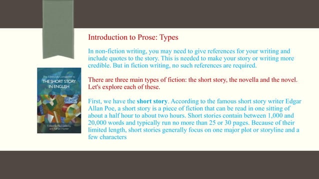 Basic Elements of Prose | PPTX