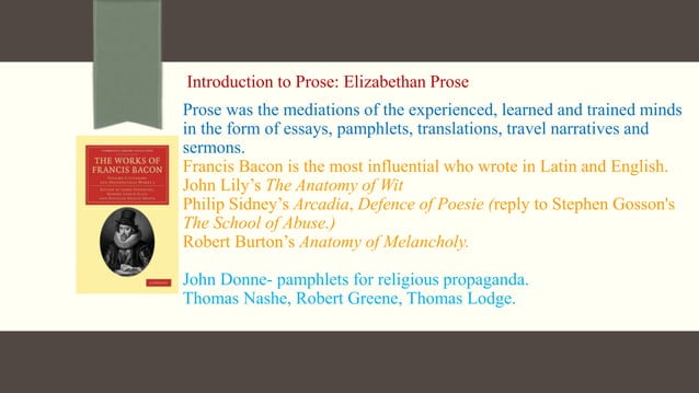 Basic Elements of Prose | PPTX
