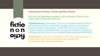 Basic Elements of Prose | PPTX