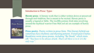 Basic Elements of Prose | PPTX