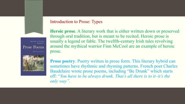 Basic Elements of Prose | PPTX