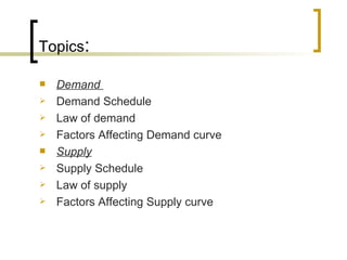 Basic elements of supply and demand | PPT