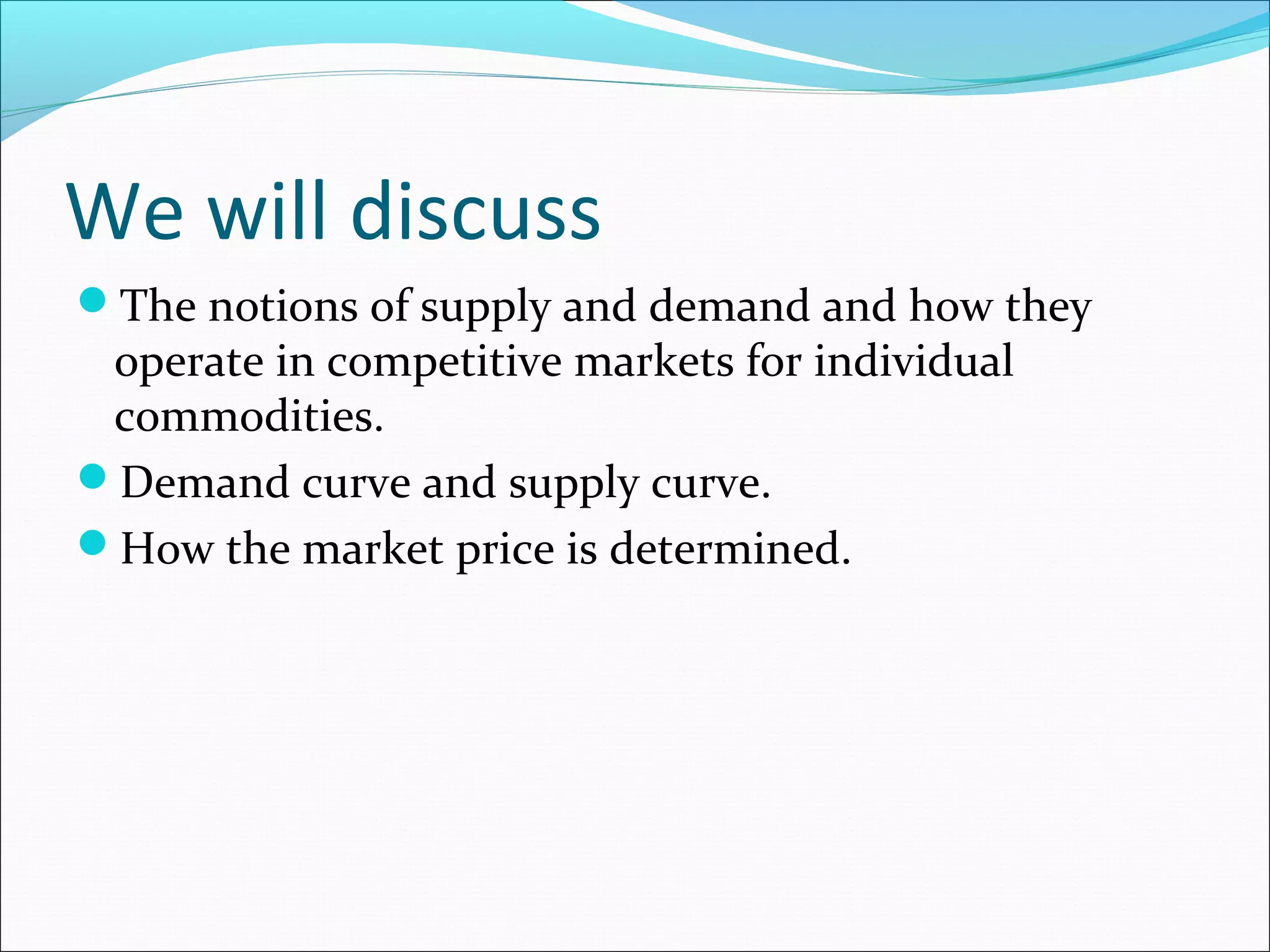 Basic elements of supply and demand | PPT
