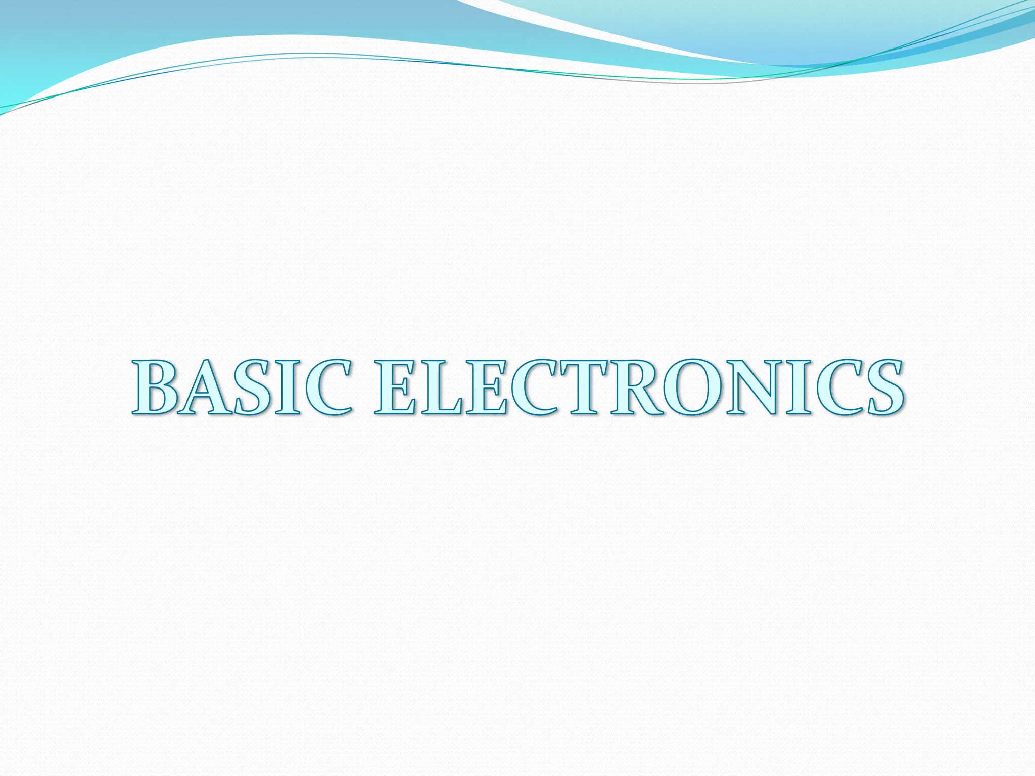 basic eletronics components introduction | PPT
