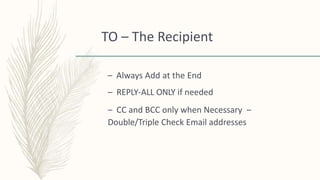 Basic Email Etiquette | PPTX