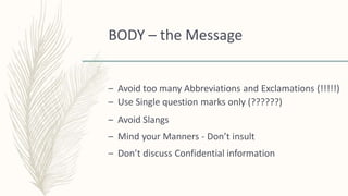 Basic Email Etiquette | PPTX