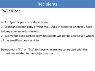 Basic email etiquettes | PPT