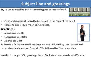 Basic email etiquettes | PPSX