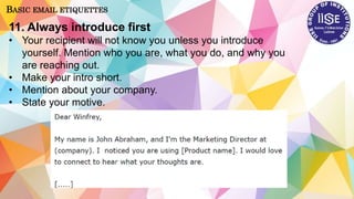 BASIC EMAIL ETIQUETTES , communication .pptx
