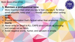BASIC EMAIL ETIQUETTES , communication .pptx