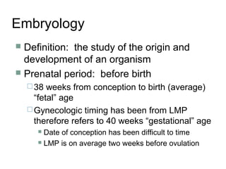 Embryology Definition