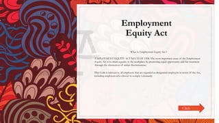 Dinah Mbatha Basic employment equity training 101 | PPTX