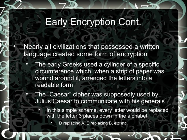 Basic encryption | PPT | Information and Network Security | Computing
