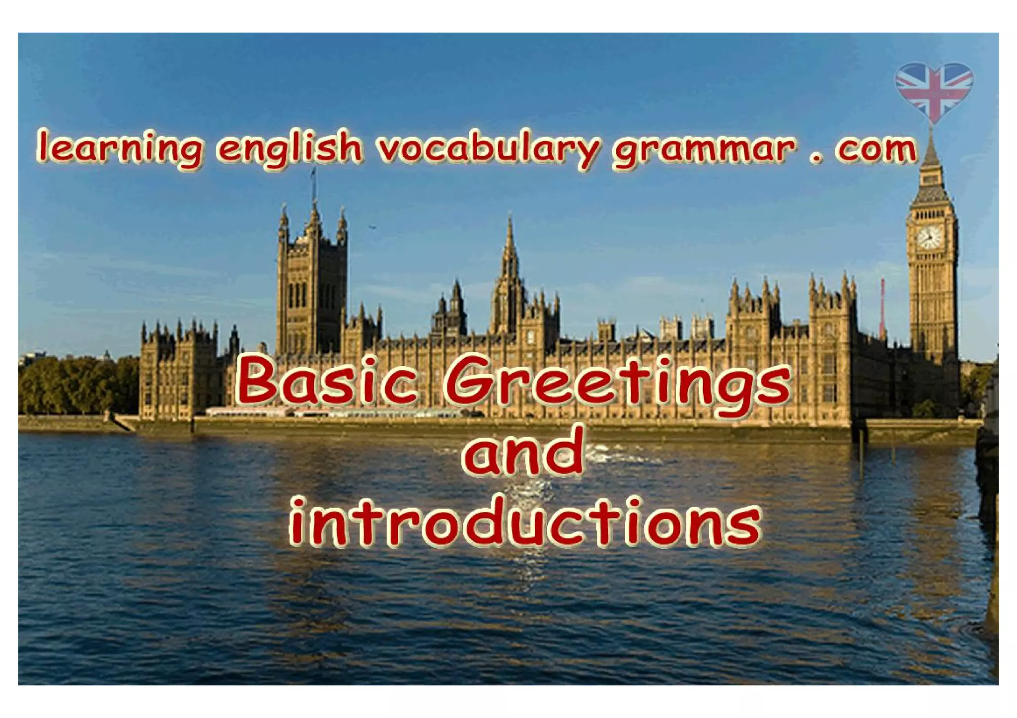 Basic English greetings pdf - short English greetings | PDF | Graphics ...