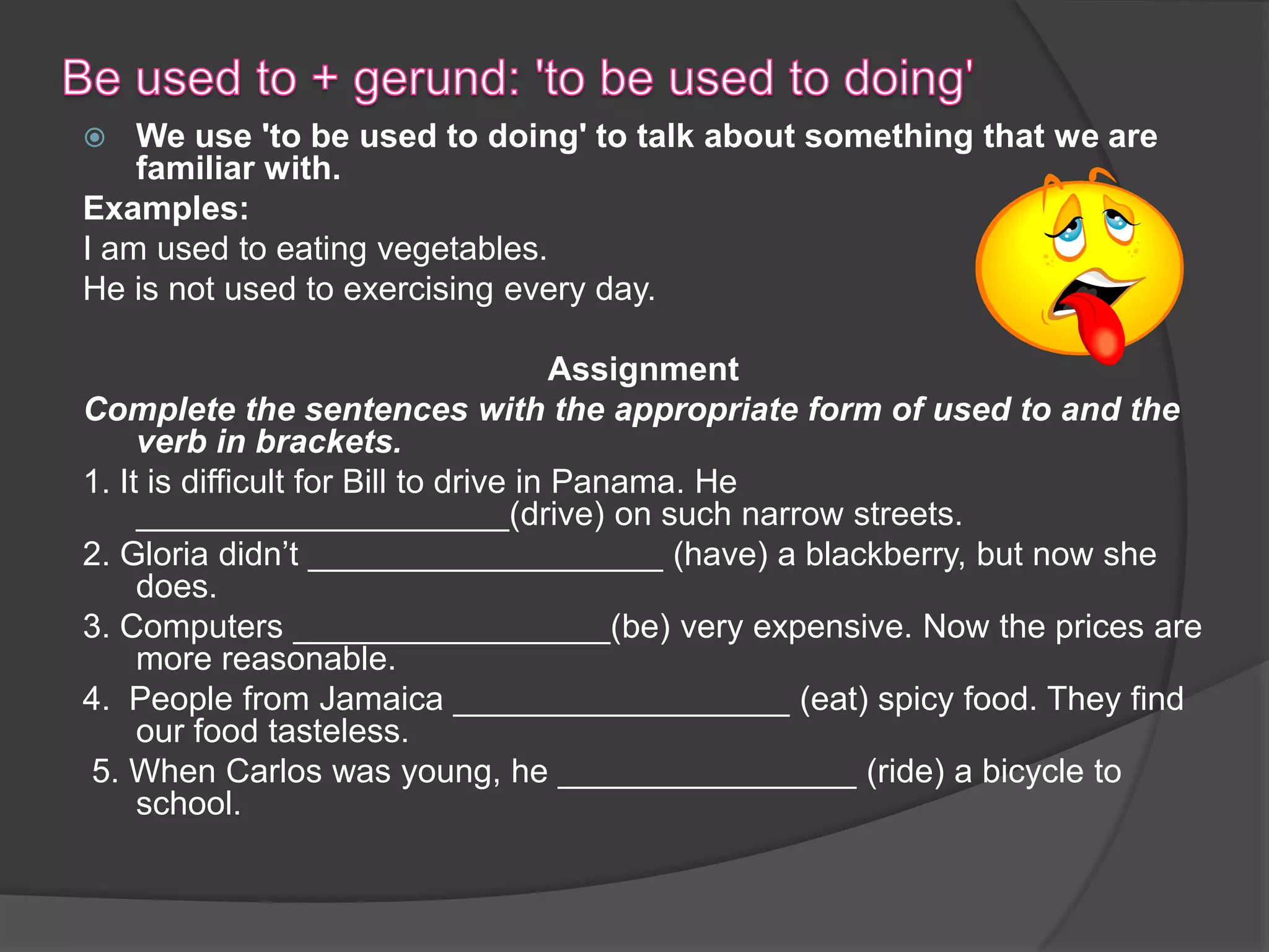 Basic english grammar (1.used to) | PPTX