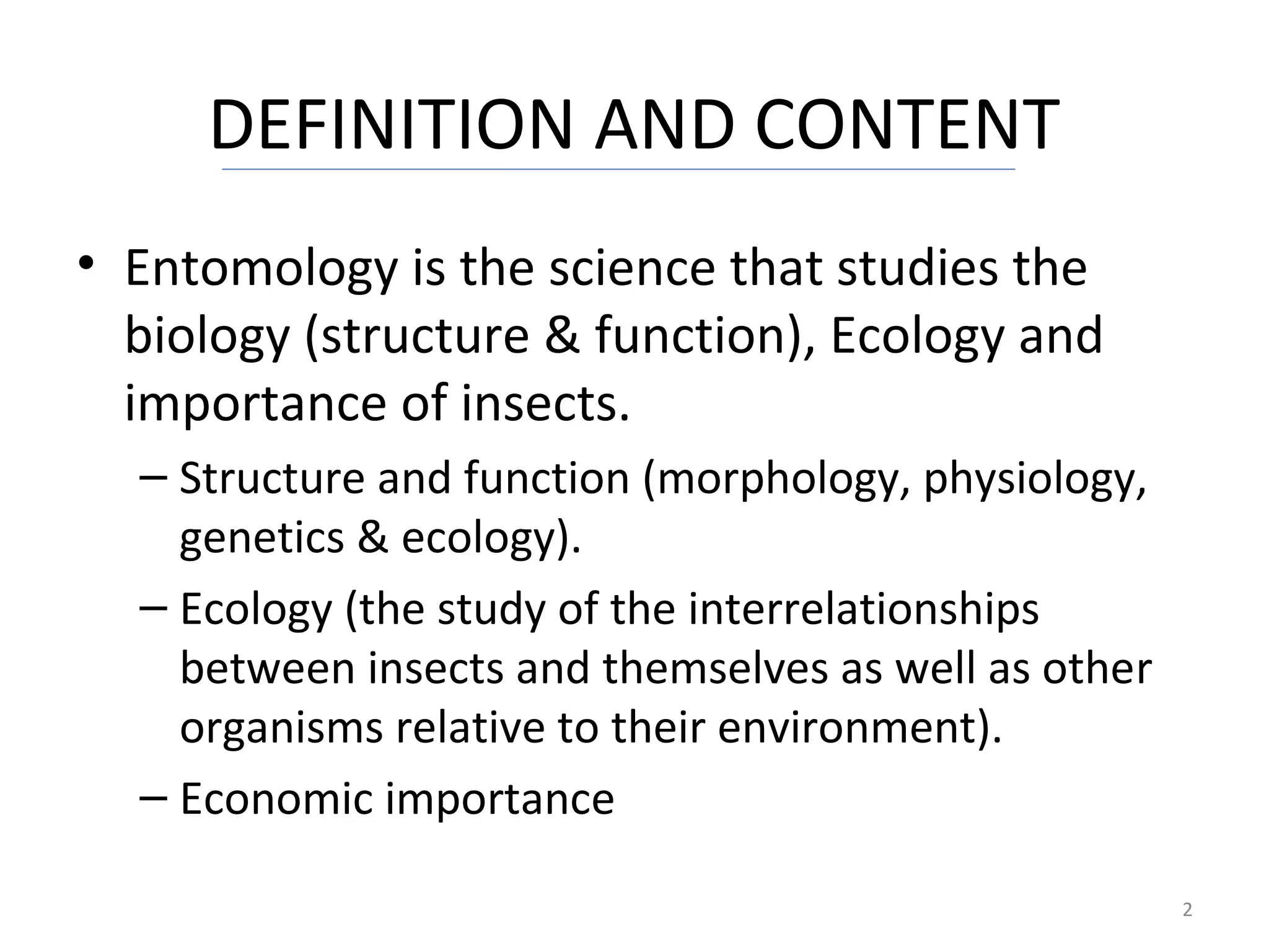 Basic Entomology - External Features of Insects | PPT