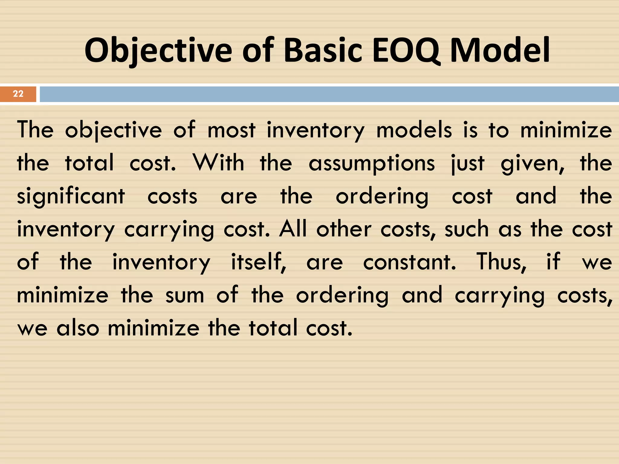 Basic EOQ Model, Quantity Discount, Economic Lot Size | PDF