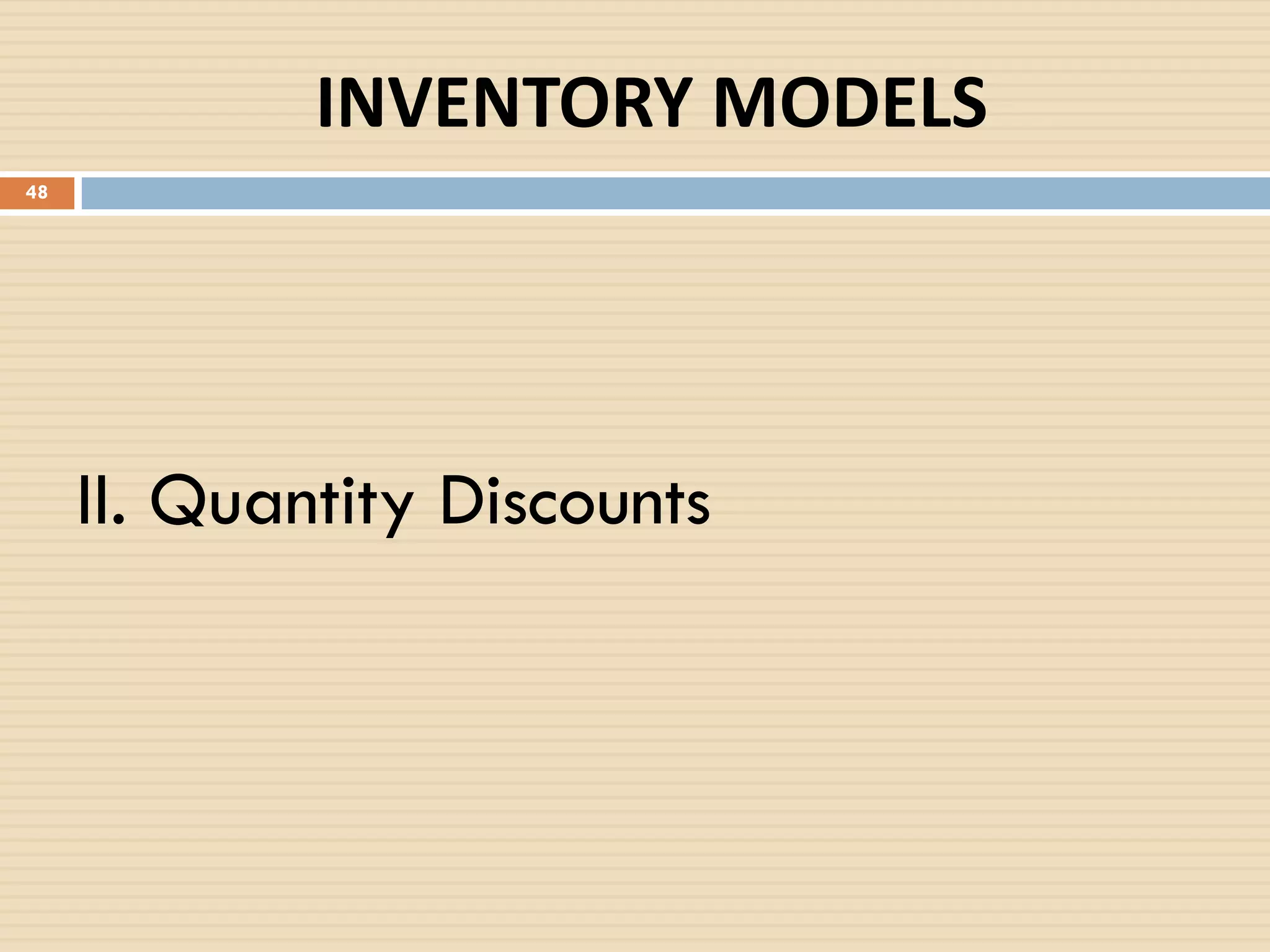 Basic EOQ Model, Quantity Discount, Economic Lot Size | PDF