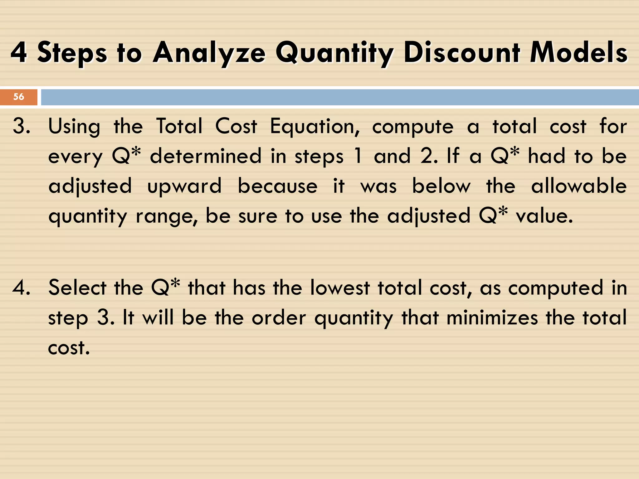 Basic EOQ Model, Quantity Discount, Economic Lot Size | PDF